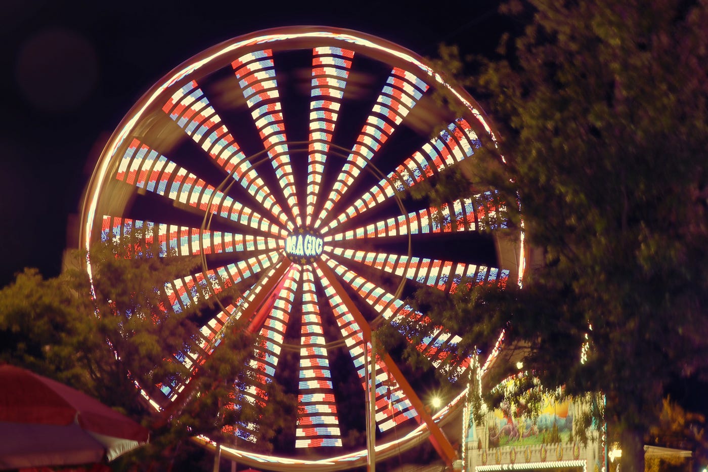 Ferris Wheel Photography At Night