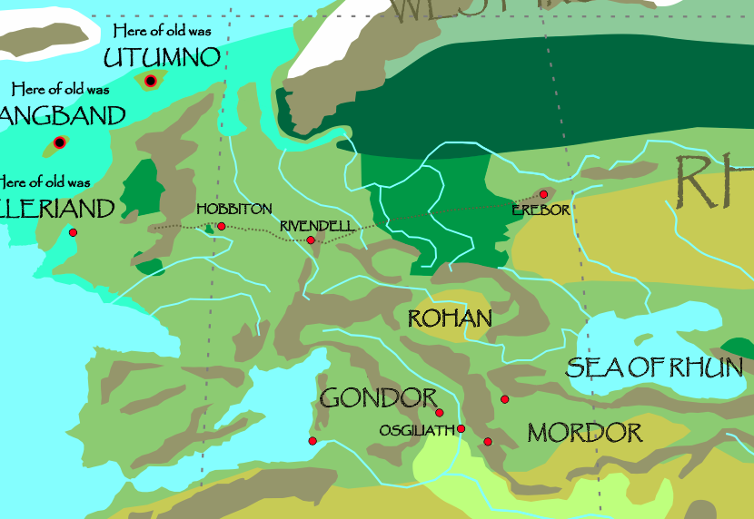 Political Map Of Middle Earth Downloads | Everyday Rebellion