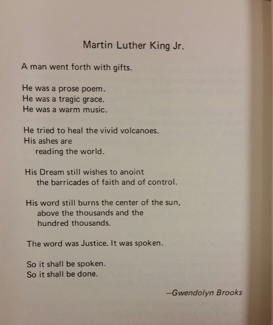 Martin Luther King Black History Poems For Church