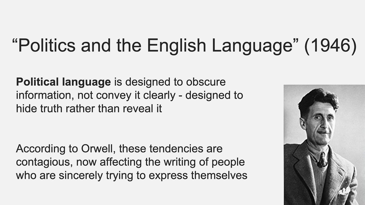 George Orwell Political Language Analysis – OVNI