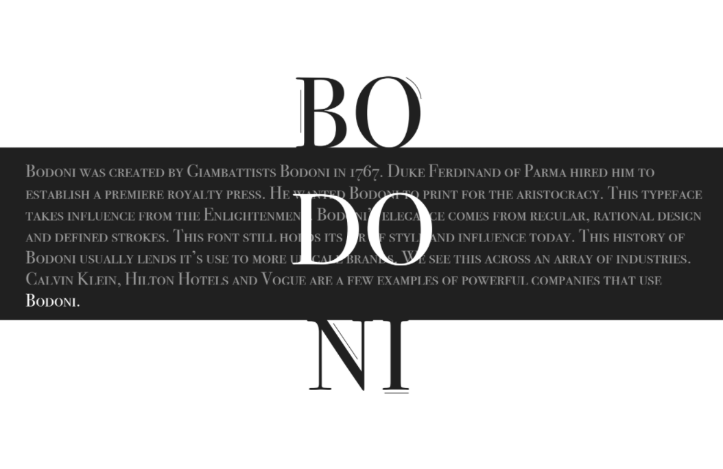 Bodoni Design