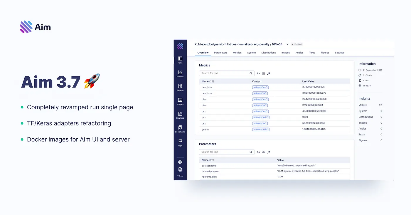 Aim 3 7 — Revamped Run Single Page And Aim Docker Image