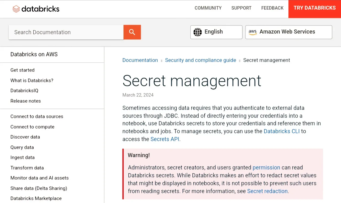 HOW TO: Use secrets in Databricks to secure your credentials