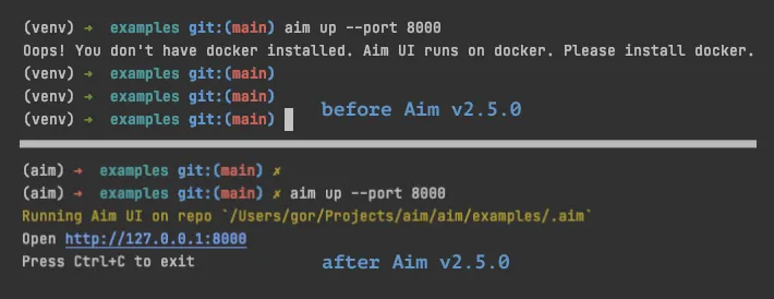 Aim v2.6.0 — Docker requirement removed and Metric as x-axis