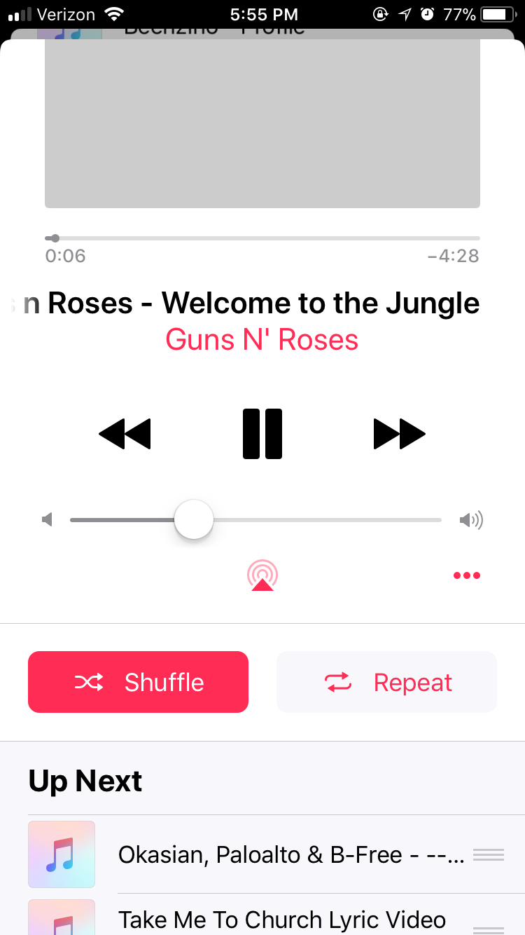 Repeat Button Itunes