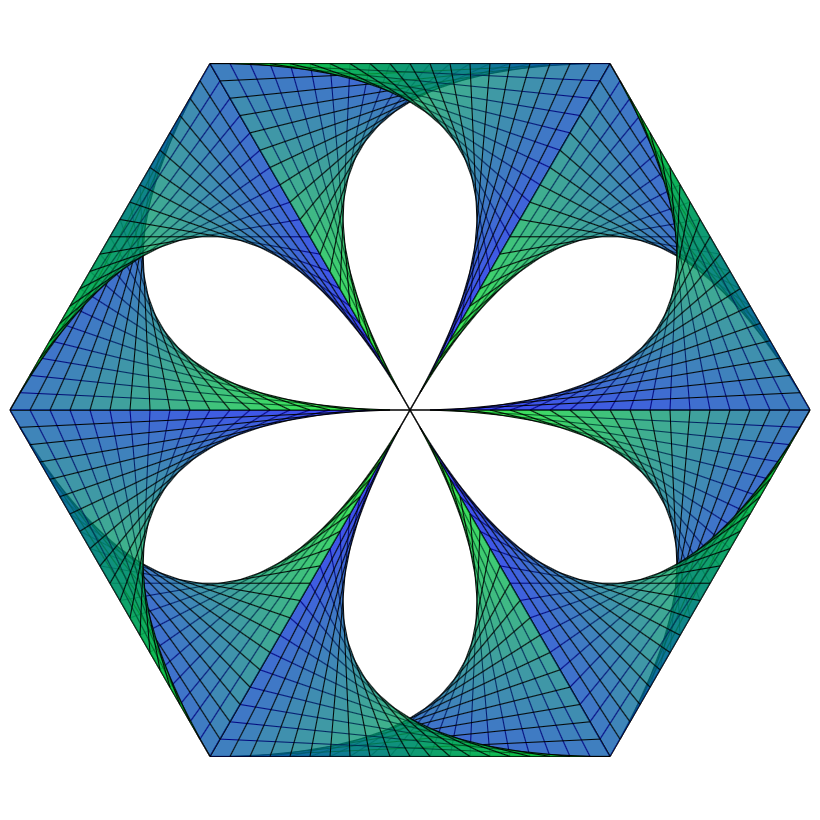 Curve With Straight Lines Designs