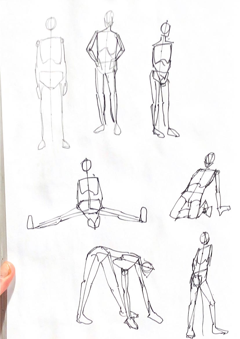 Human Figures In Different Positions