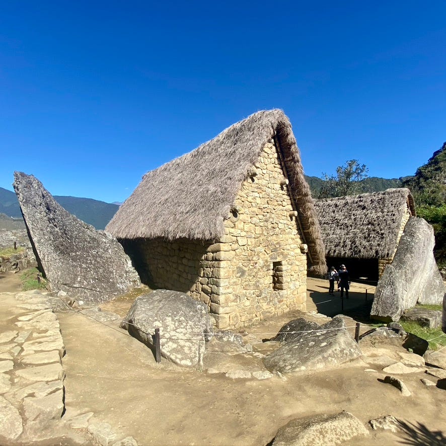 Inca Houses With Thatched Roof