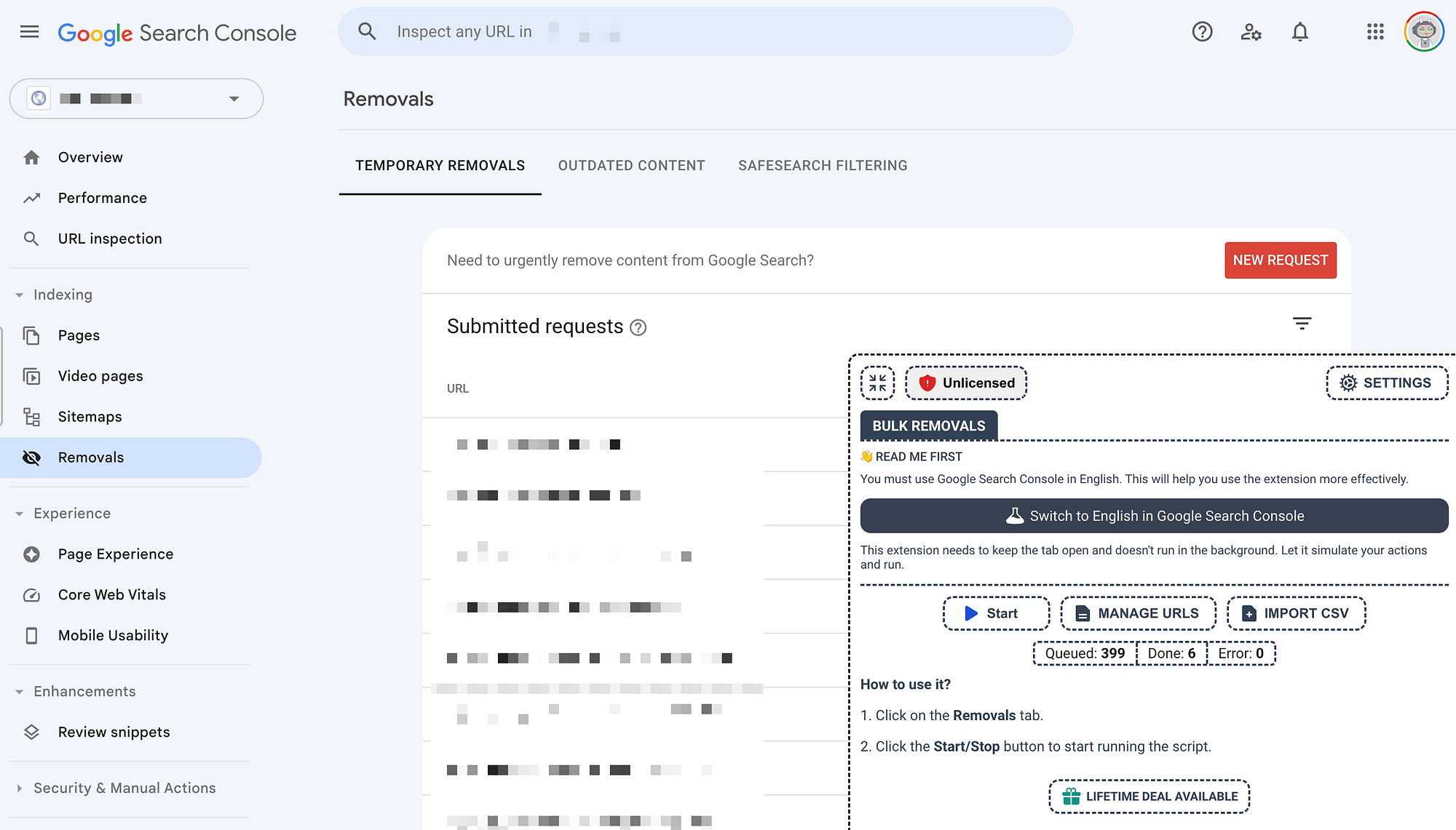 Webmaster Bing Remove Search Results