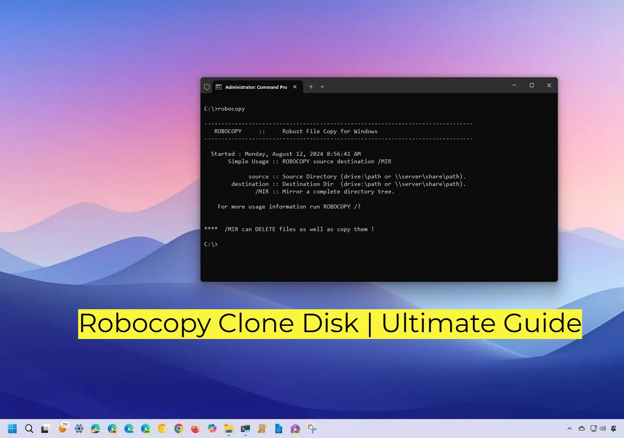 Robocopy Cmd Robocopy: Copy Contents Of One Drive To Another