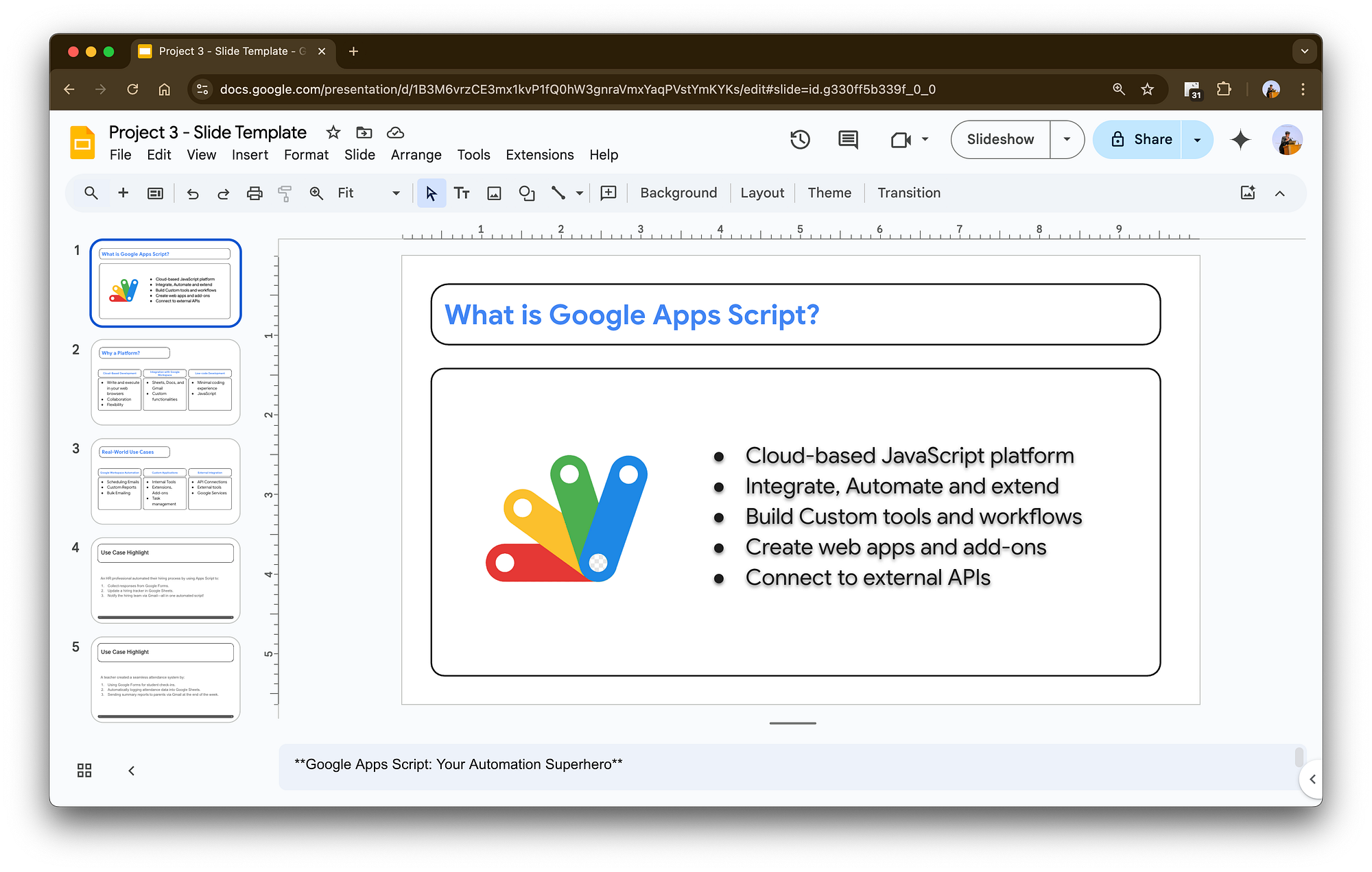 Google Slides 17 Tables Learning G Suite Apps Script