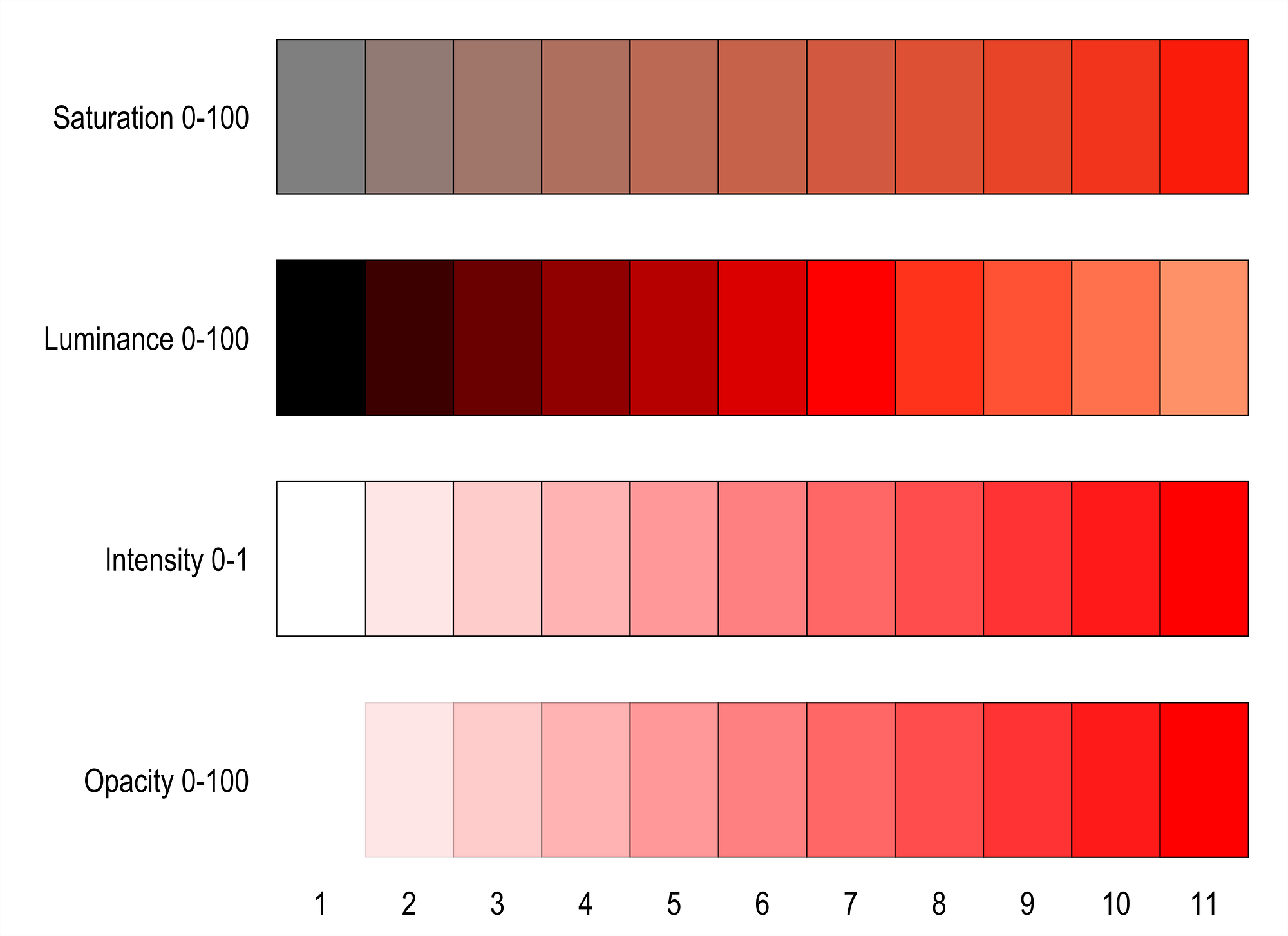 Intensity Color Scale