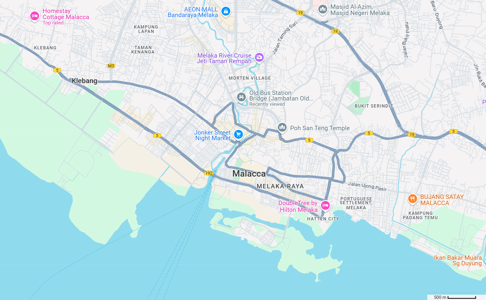 Malacca City Centre Map Of Rome Pinterest • The World’s Catalog Of