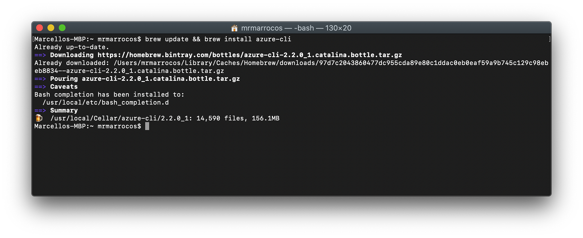 Ablenkung hinter Insekten zählen azure cli install mac Ansteckend Lebenszeit Zucker