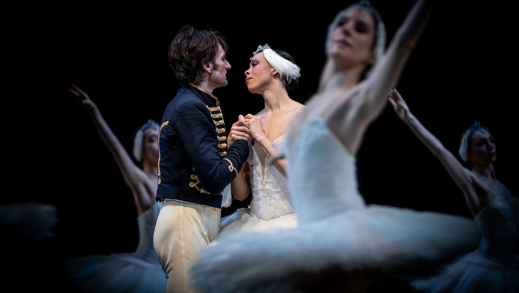 Ballerinas Dancing Swan Lake