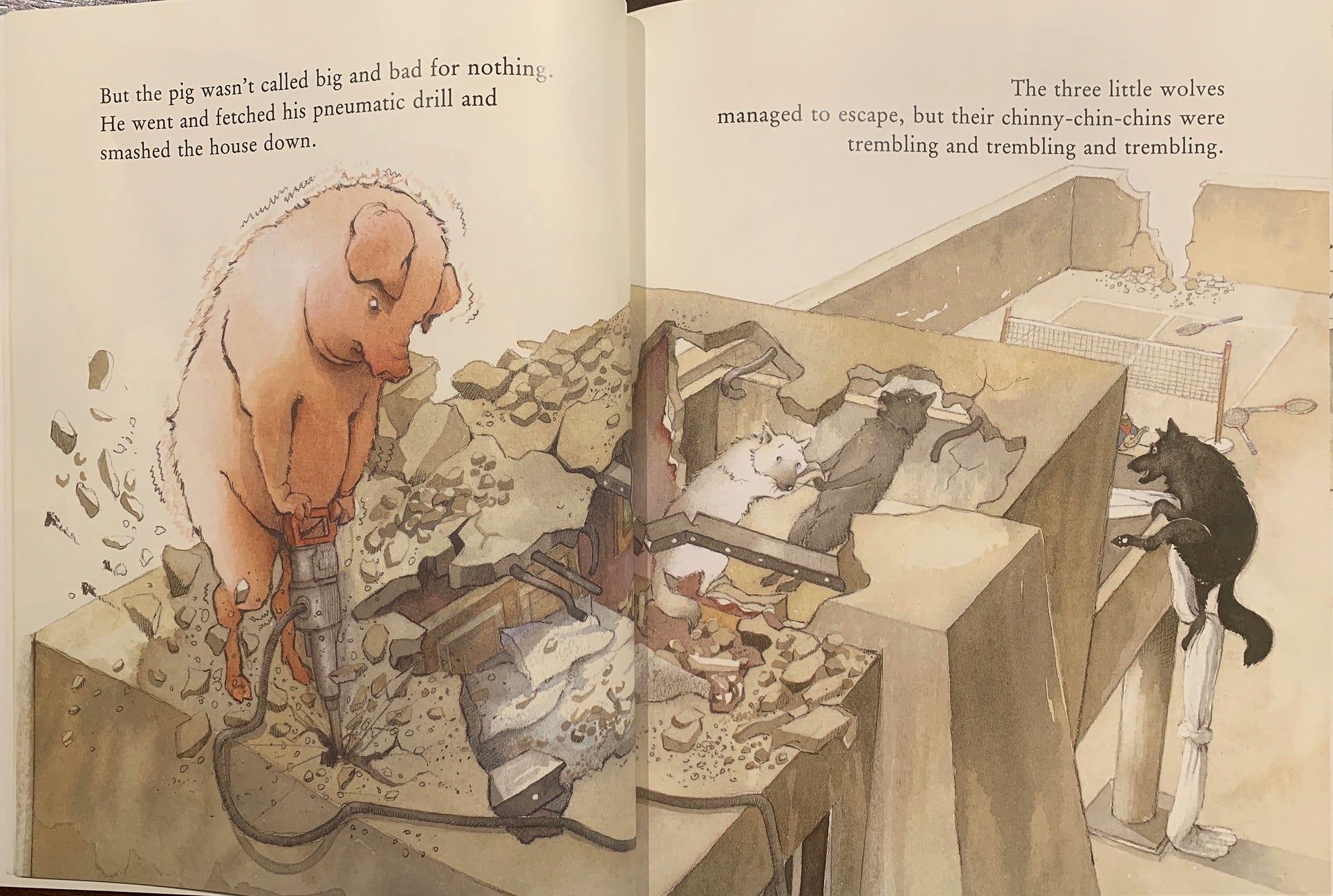 The Three Little Wolves And The Big Bad Pig