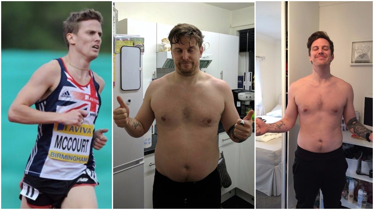 Running Before And After Men