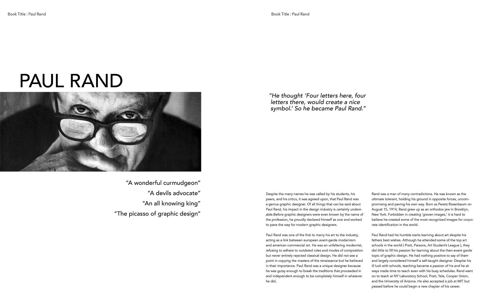 Tipografia De Paul Rand Paul Rand's Design Principles