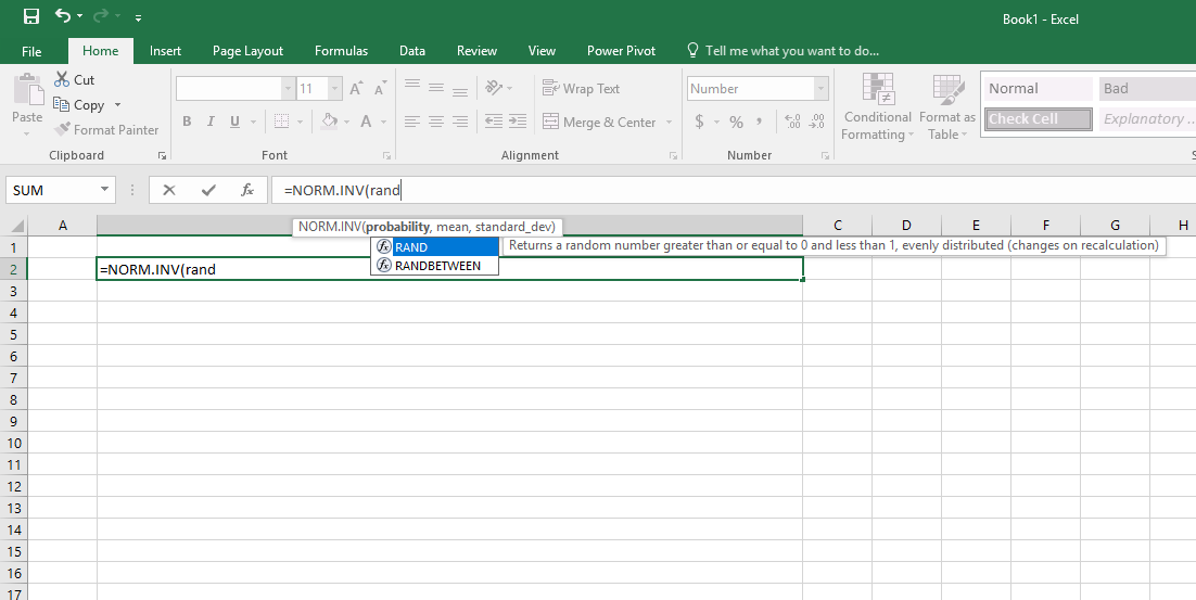 Normal Distribution Excel Template