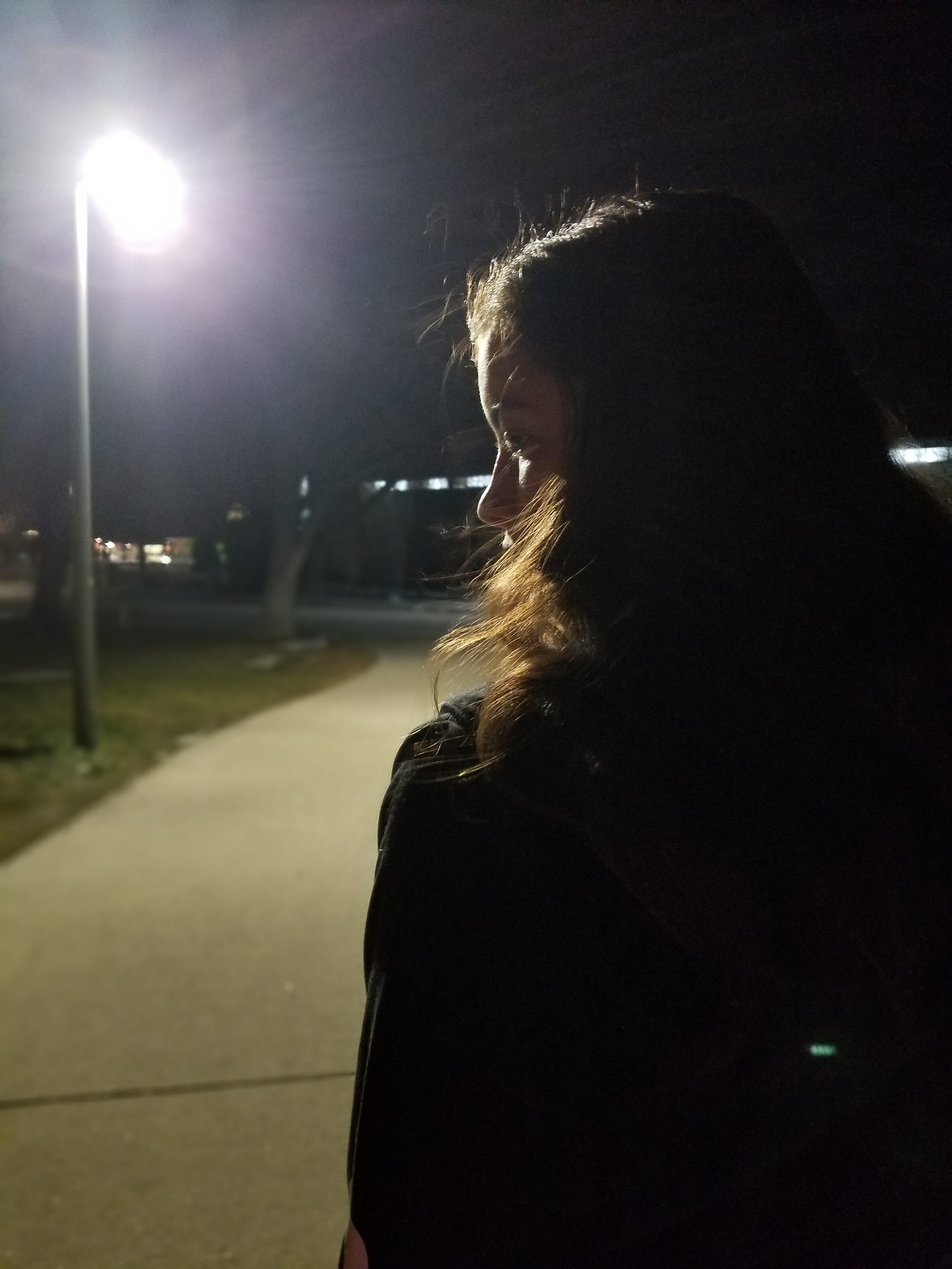 People Walking At Night Alone
