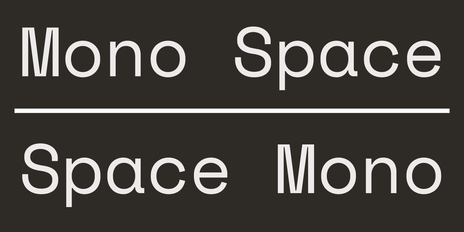 Monospace Font
