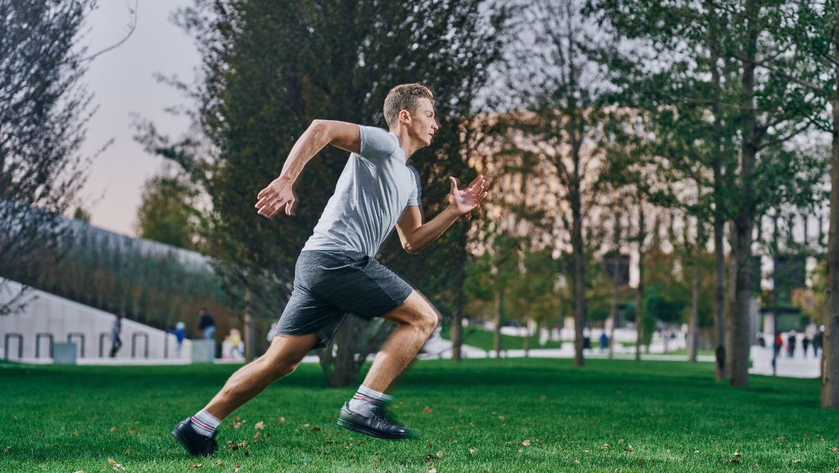 Busy Person Running