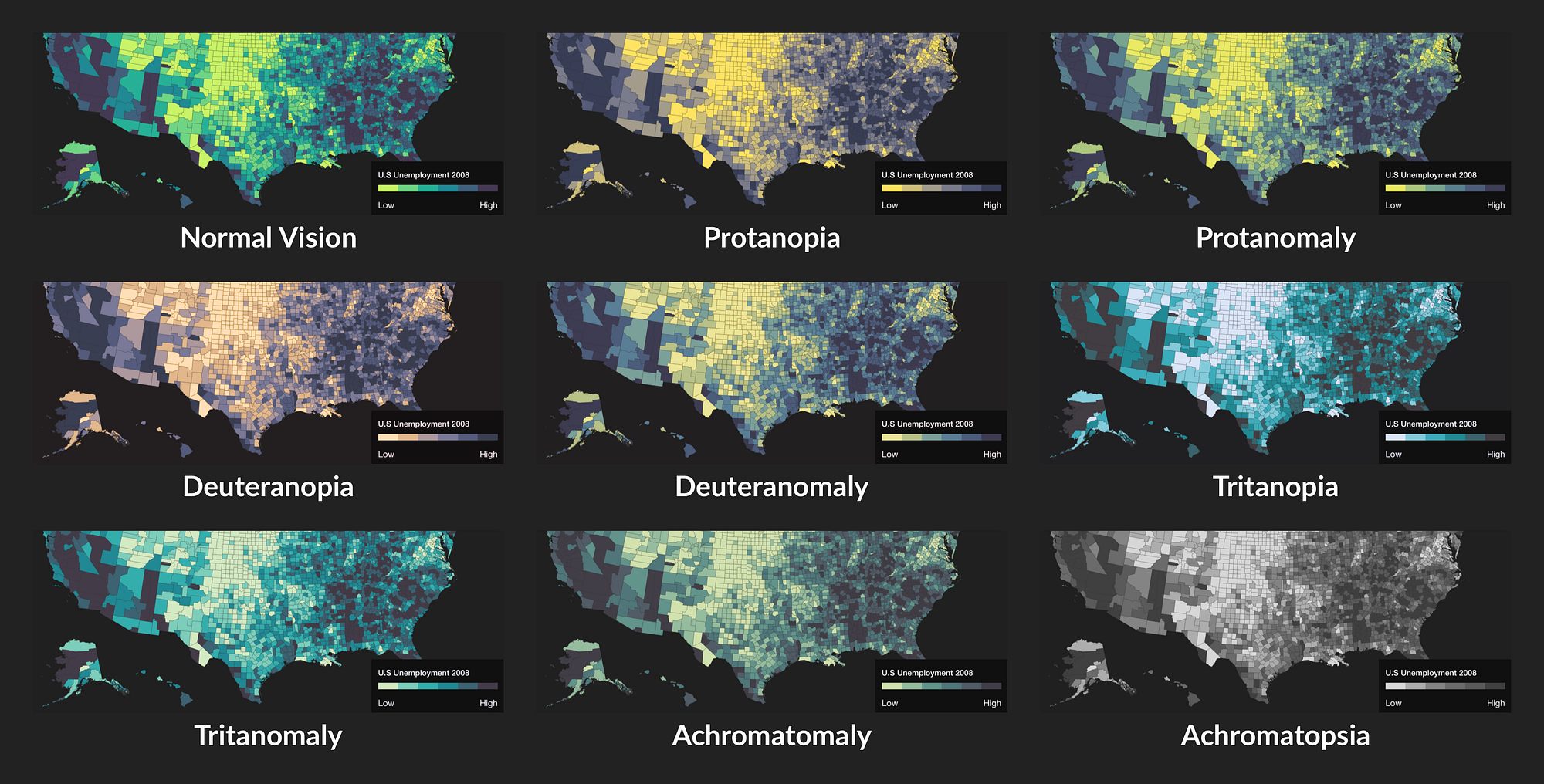 Through The Eyes Of A Colourblind Simulating How Their World Maps Are