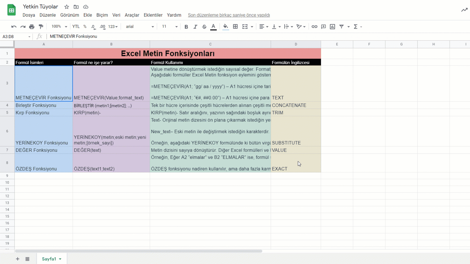 Excel hücresine bağlantı nasıl sığdırılır - OFİS OTOMASYONU