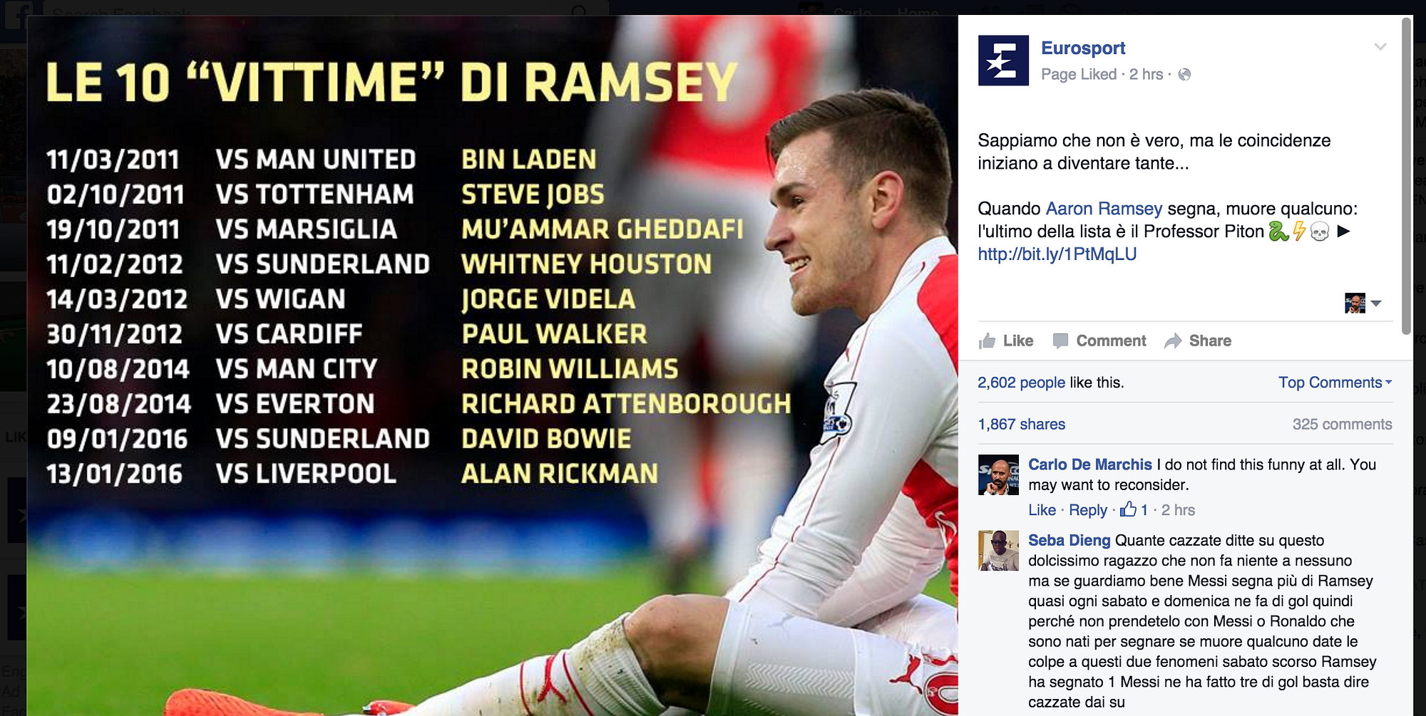 Aaron Ramsey Curse