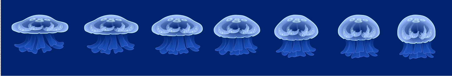 Animated Moving Jellyfish