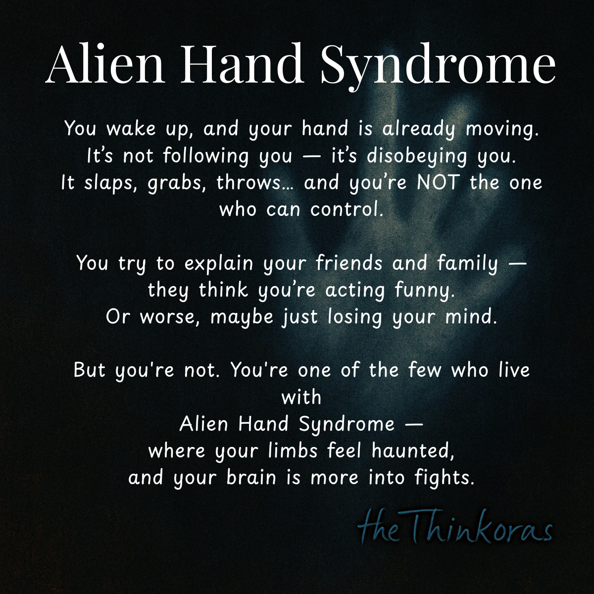 Alien Hand Syndrome Quotes Pin On The More You Know.