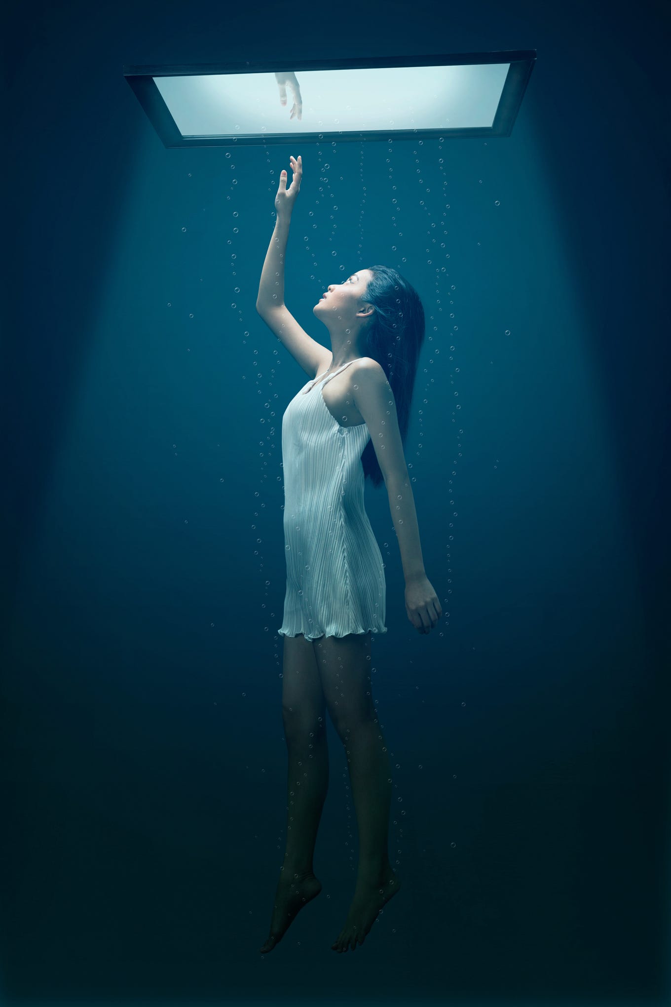 Girl Drowning In Water Tank