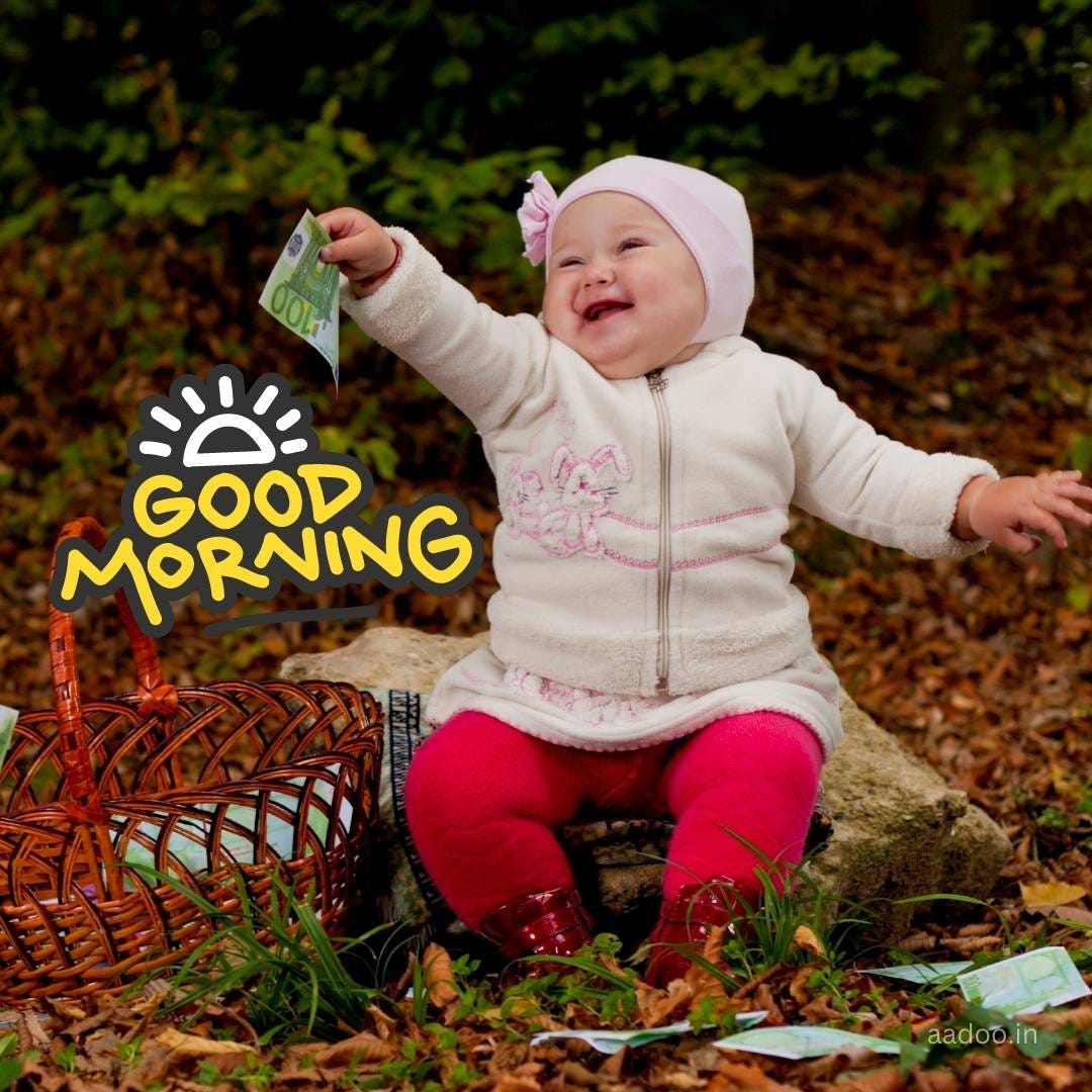 Cute Baby Good Morning Wallpaper
