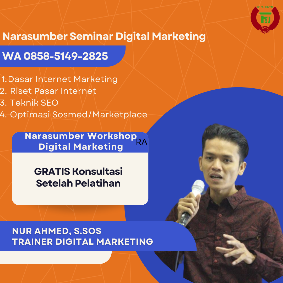 Pemateri Pelatihan/Seminar Digital Marketing – Medium