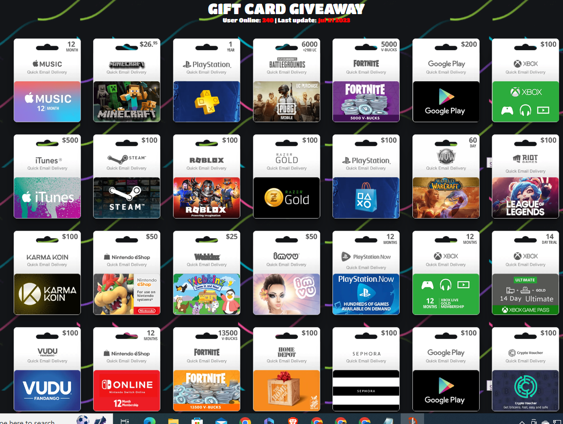 Gift Card Giveaway – Medium