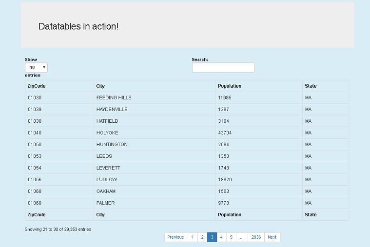 Datatables with Nodejs Express and Mongodb