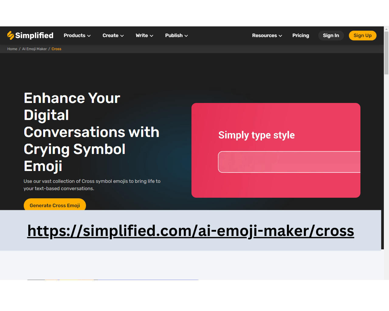 Cross Emoji Maker – Medium
