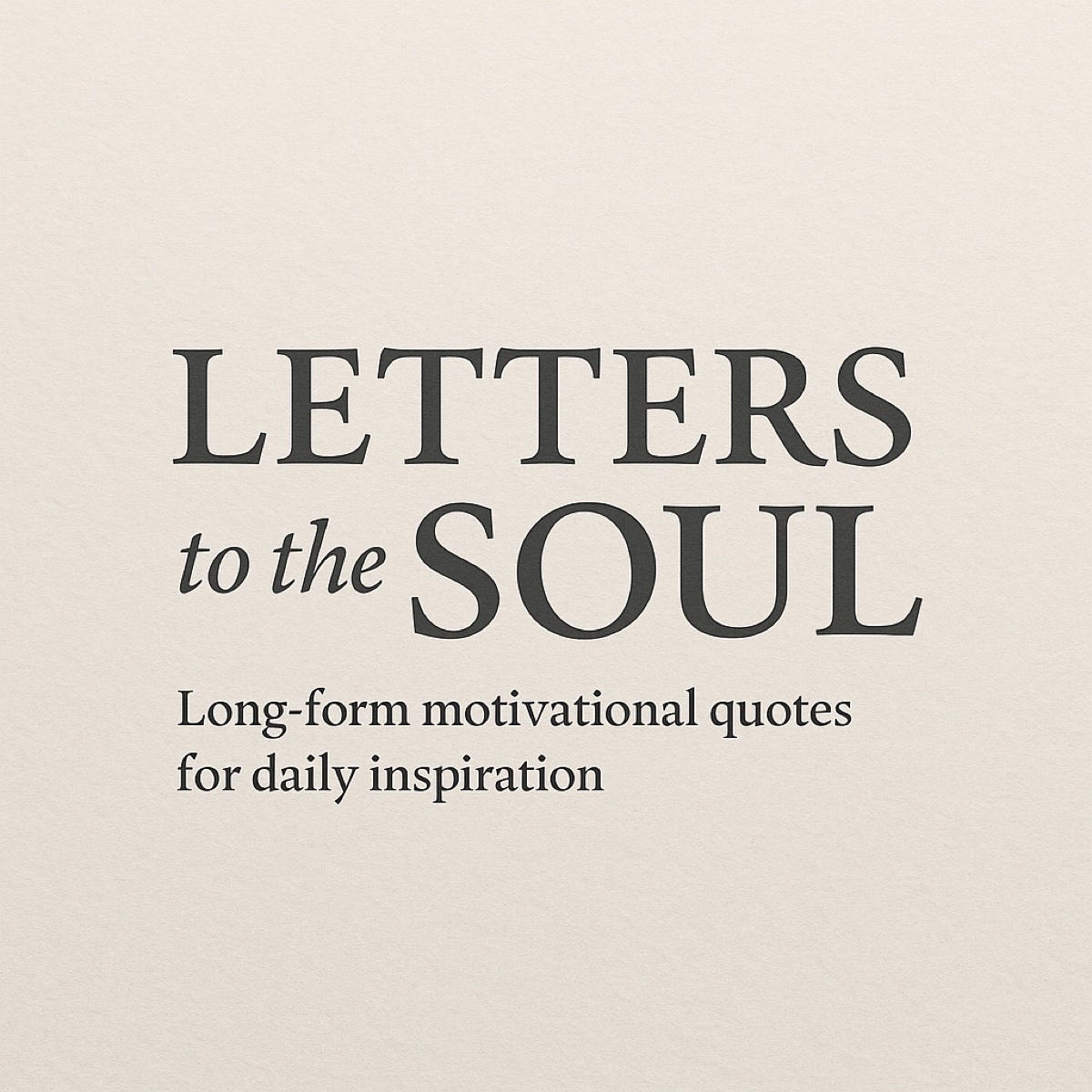 Letters to the Soul – Medium