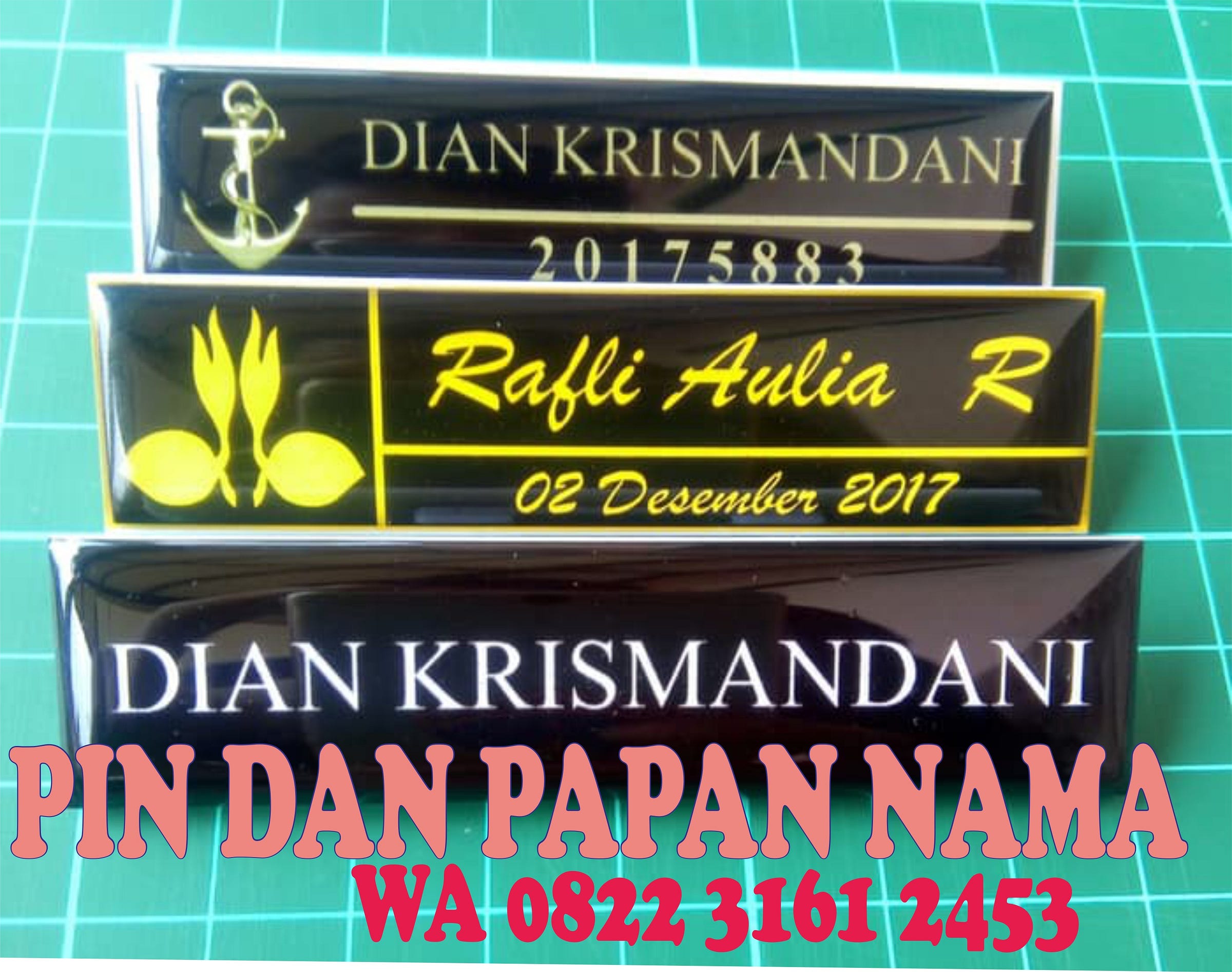 WA 0822 3161 2453 Grosir & Ecer Pin nama Dada – Medium
