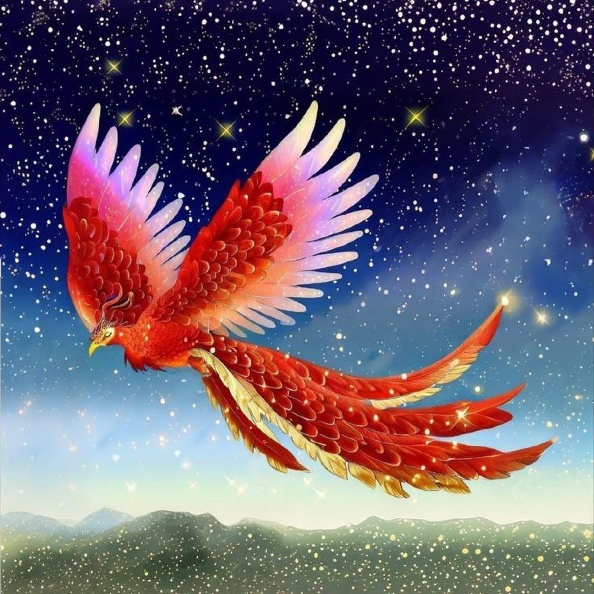 Vermillion Bird – Medium