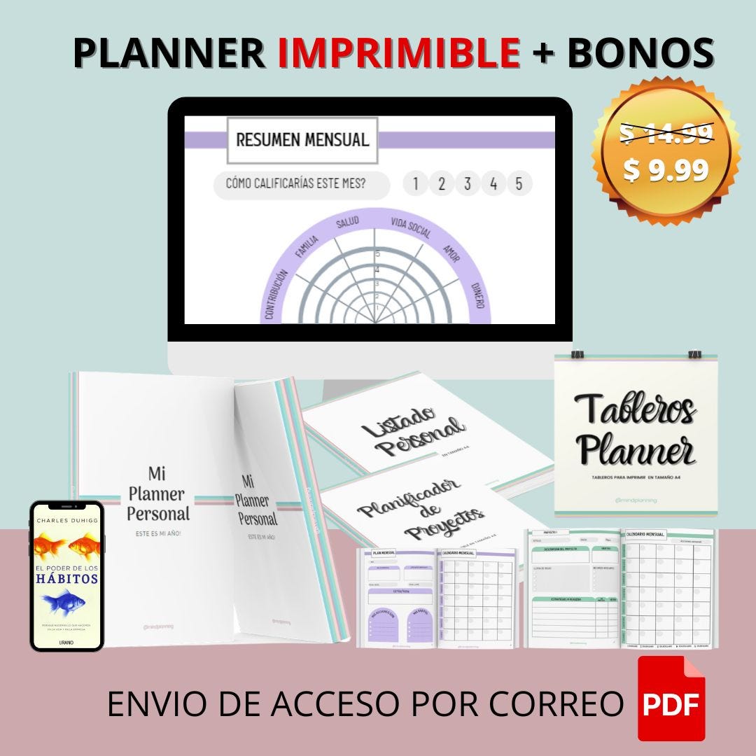 Planner Personal Imprimible 2.0 – Medium
