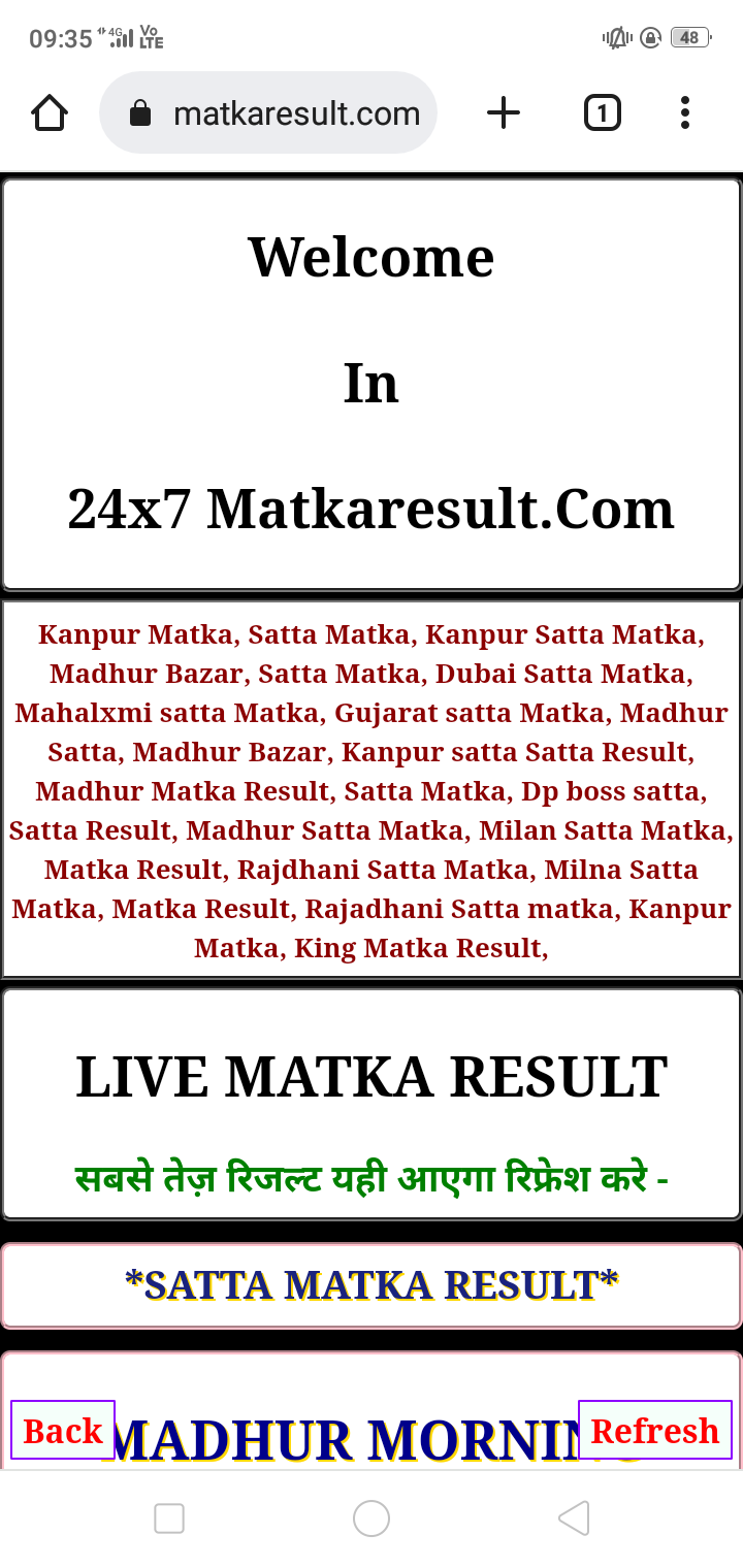 Todays Matka Result