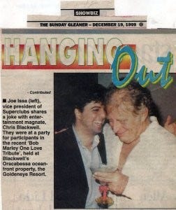Hanging Out with Joseph Issa. Photo Caption: Joey Issa (left), vice ...
