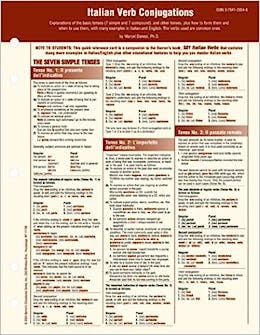READ/DOWNLOAD> Italian Verb Conjugation Card (Foreign Language Verb ...