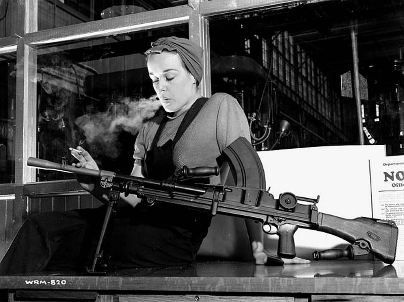 Woman With Machine Gun