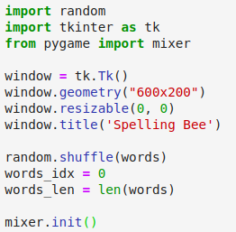 Simple Python app for Spelling bee | by Daeshik Choi | python-examples ...