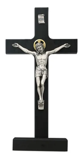 8" BLACK STANDING CRUCIFIX - Gloriousproductonline - Medium
