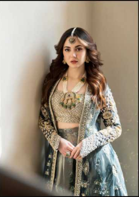 Forest Tailored Silk Shirt from Farah Talib Aziz Bridal Collection ...