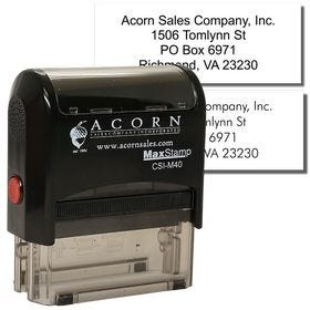 4 LINE SELF INKING ADDRESS STAMP - Acorn Sales - Medium