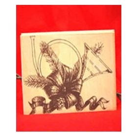 French Horn Rubber Stamp — Art Stamps - Acorn Sales - Medium